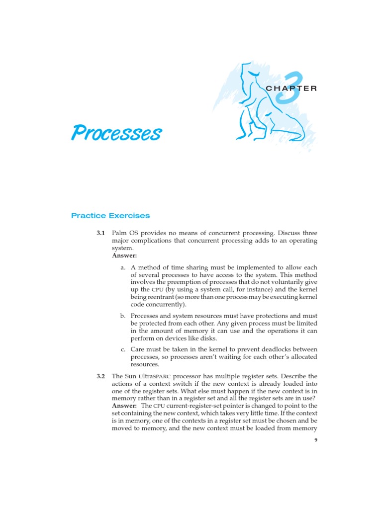 Operating System Exercises Chapter 3 Sol Pdf Process Computing
