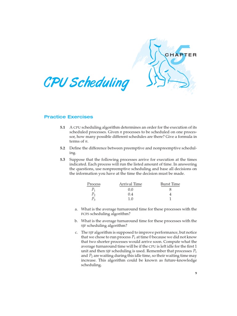 Operating System Exercises - Chapter 5-Exr | PDF | Scheduling (Computing) | Concurrency ...