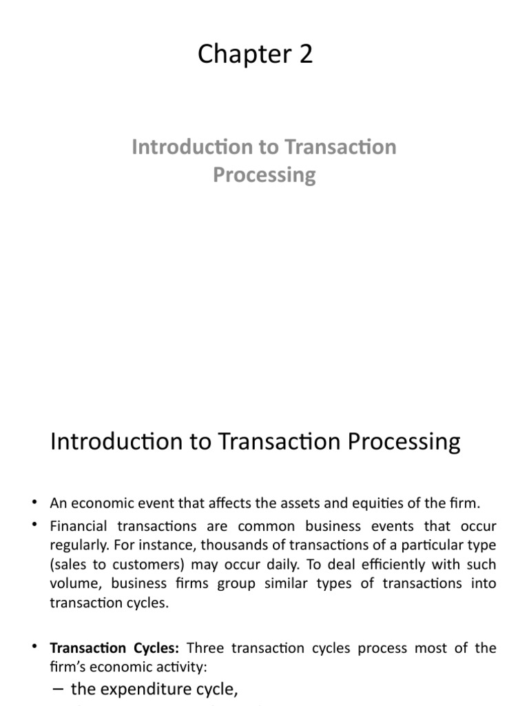 Introduction to Transaction Cycles | PDF | Financial Audit | Accounts Payable