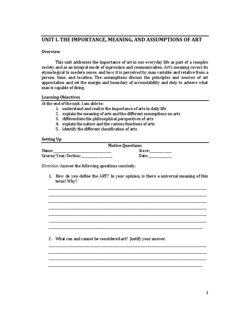 Art Appreciation Ge 6 Module Final | PDF | The Arts | Experience