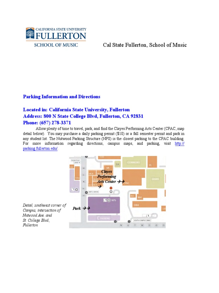 CPAC Map and Parking | PDF
