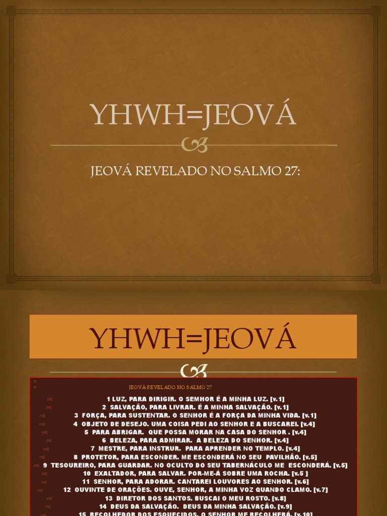 Yhwh Jeová | PDF