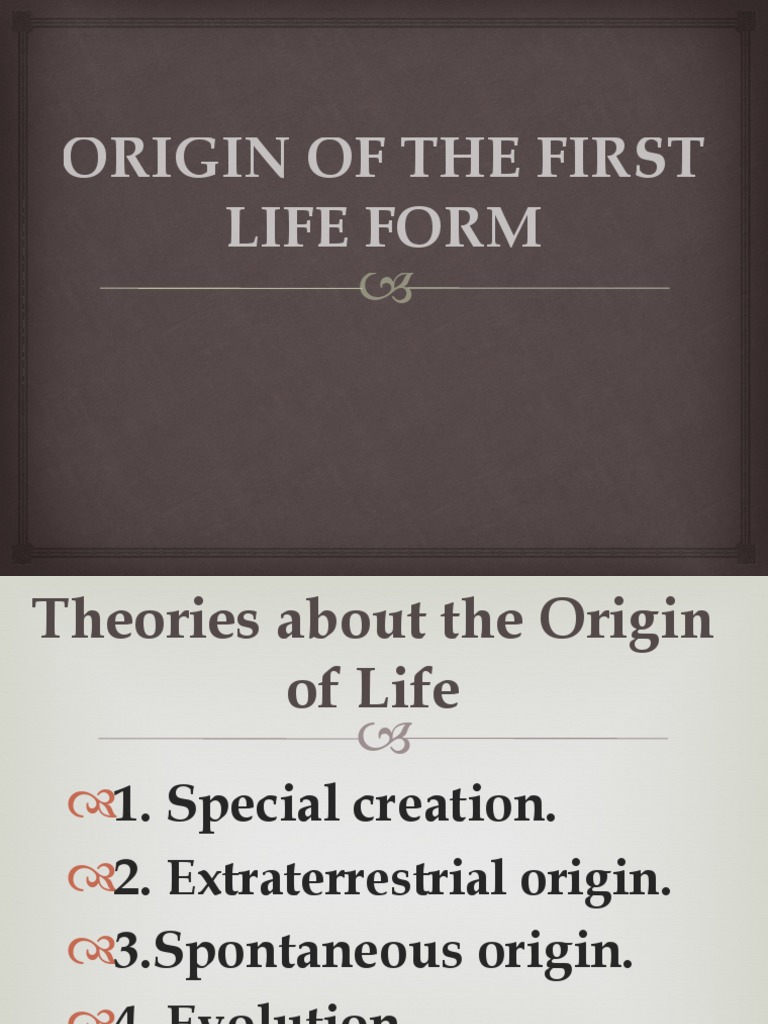 Origin of The First Life Form | PDF
