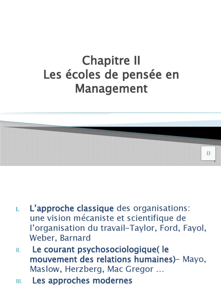 Approche Classique en Management | PDF | Business | Économie