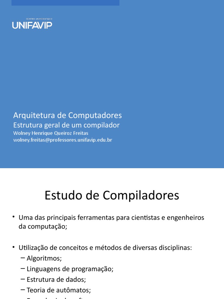 Aula 05 - Estrutura Geral de Um Compilador | PDF | Compilador ...