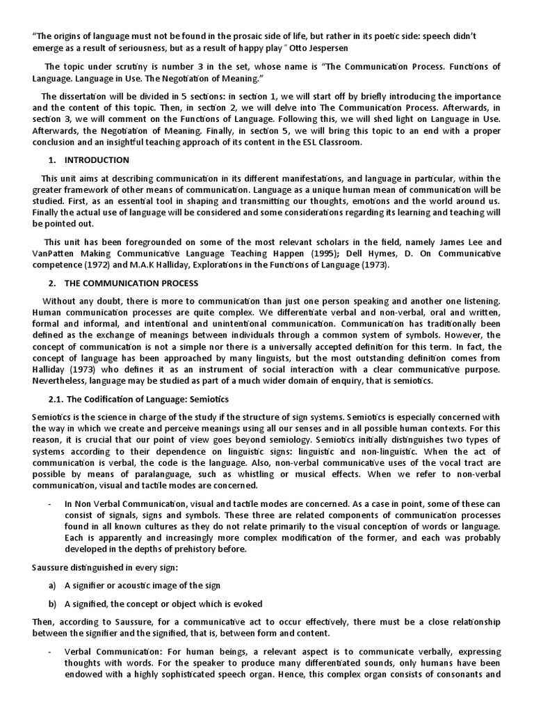 Unit 3 | PDF | Communication | Linguistics