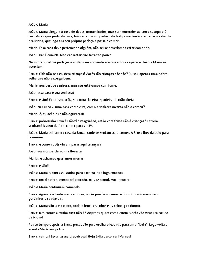 João e Maria | PDF | João e Maria
