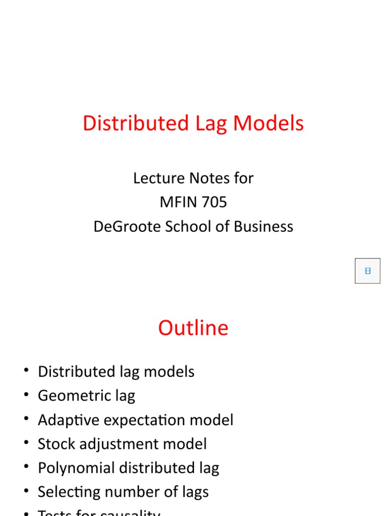 1-Distributed Lag Models | PDF | Ordinary Least Squares | Mathematics