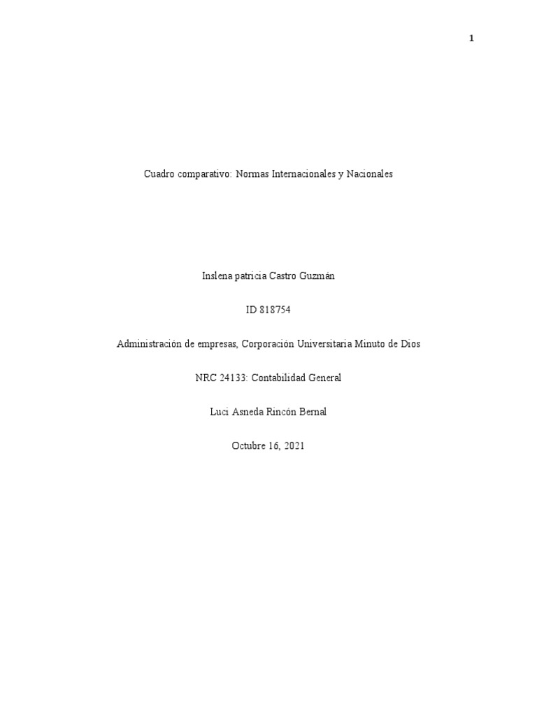 Cuadro Comparativo - Contabilidad General | PDF | normas ... Cuadro Comparativo - Contabilidad General | PDF | normas ...