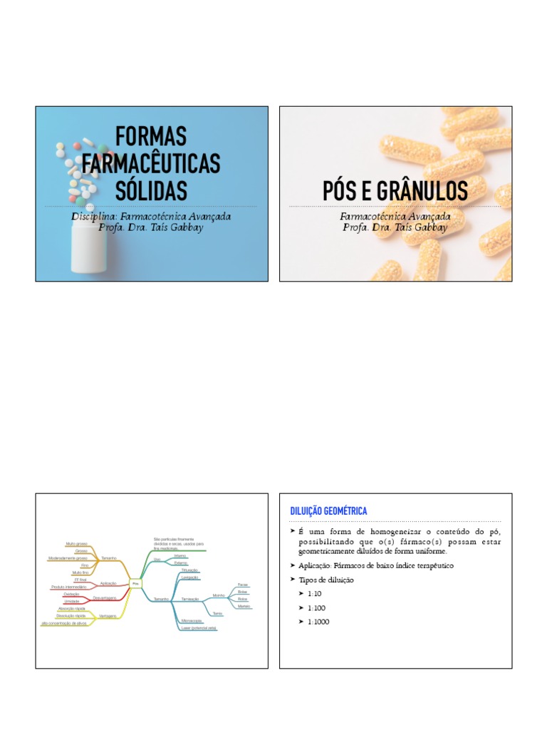 Formas Farmaceuticas Solidas | PDF | Farmacologia | Ciências Físicas