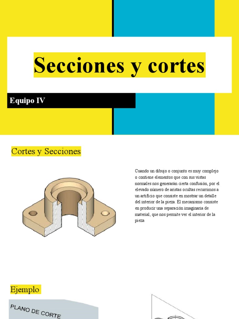 P4. Seccion y Cortes | PDF | Perspectiva (Gráfica) | Dibujo