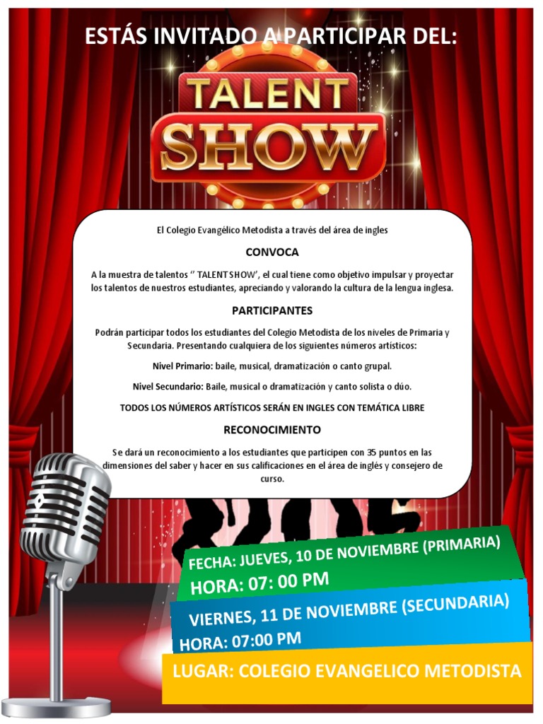 Convocatoria - Talent Show | PDF