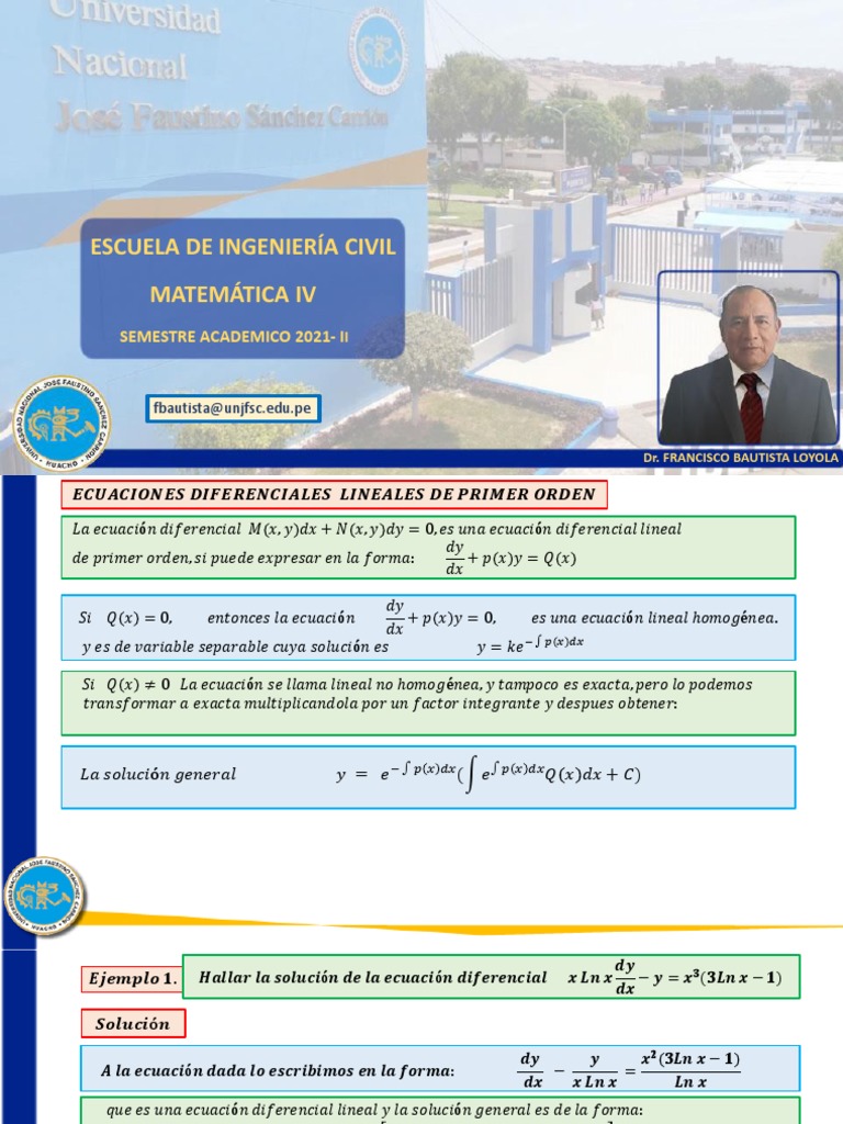 Clase 4 - Mate IV - Ecuaciones Lineales | PDF | Science & Mathematics