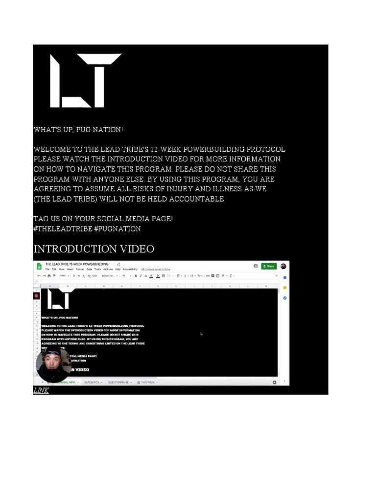 The Lead Tribe 12-Week Powerbuilding Program v1 | PDF | Dietary ...