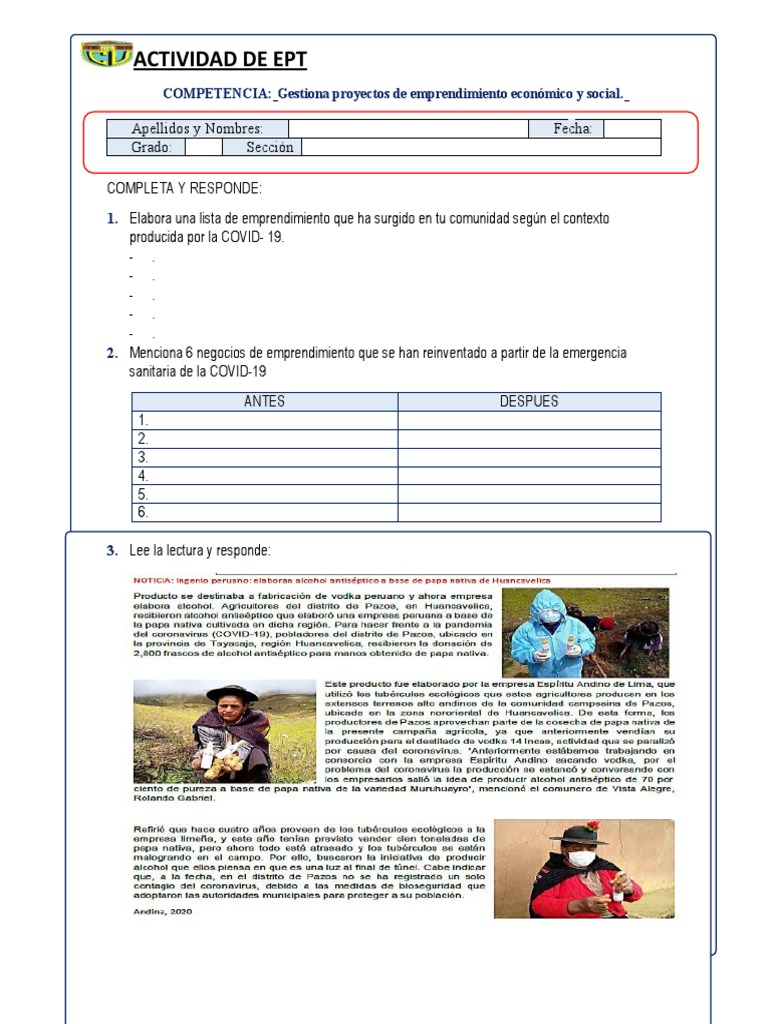 1°d-Actividad de Ept | PDF | Negocios