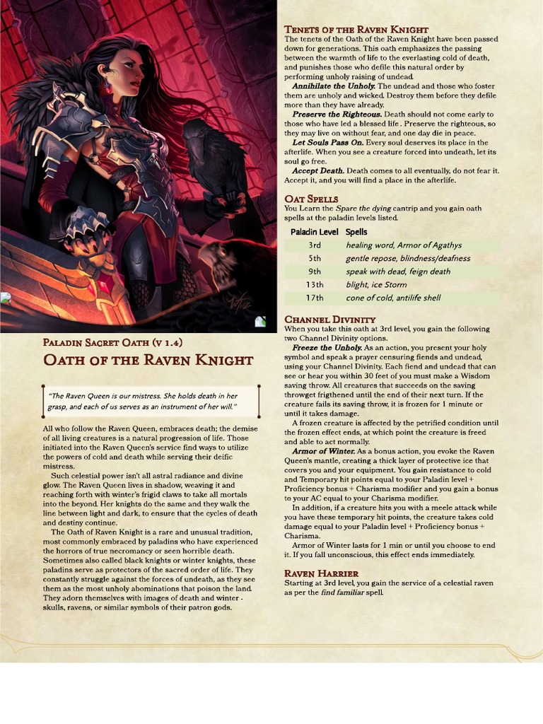 Oath of The Raven Knight | PDF