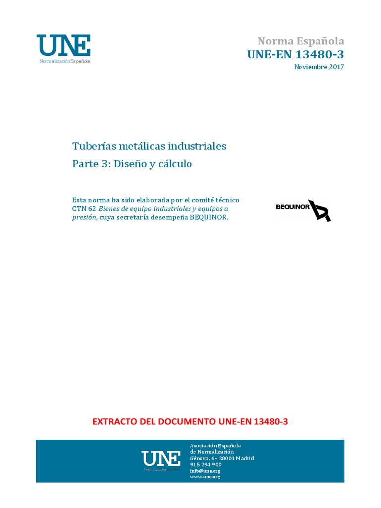 (Ex) Une en - 13480 3 2017 | PDF | Fatiga (material) | Ingeniería de Edificación