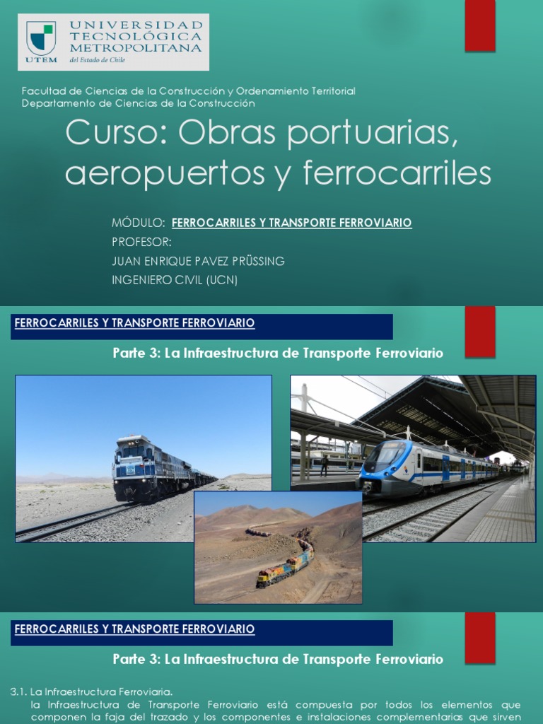 Infraestructura de Transporte Ferroviario | PDF | Transporte ferroviario | Ancho de vía