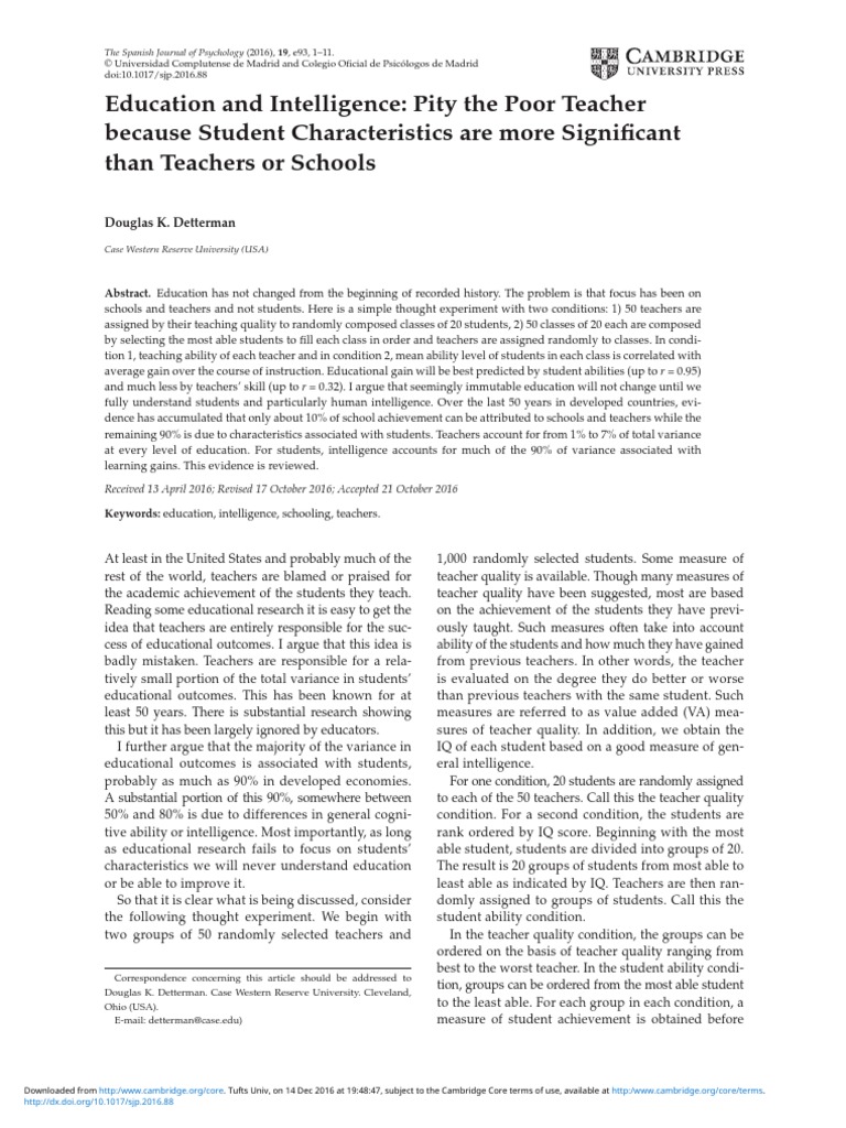Education and Intellgience Pitty The Poor Teachers | PDF | Sat | Teachers