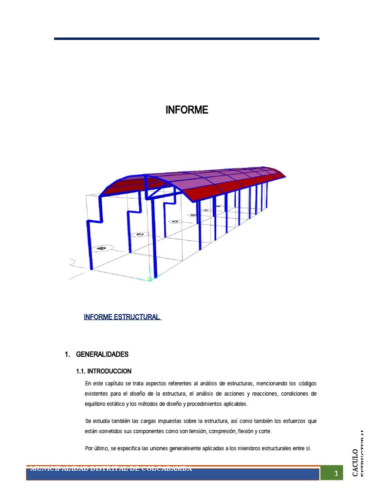 Informe Estructural | PDF | Viga (Estructura) | Braguero