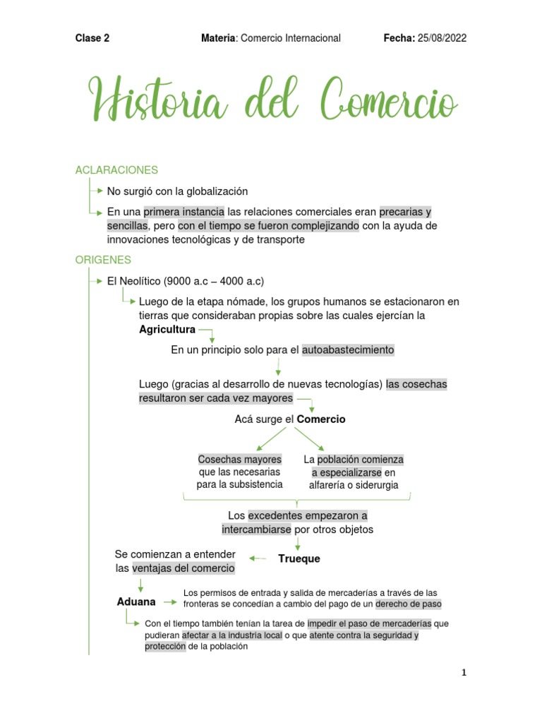 Historia y Evolución del Comercio Internacional | PDF | Comercio | Arancel
