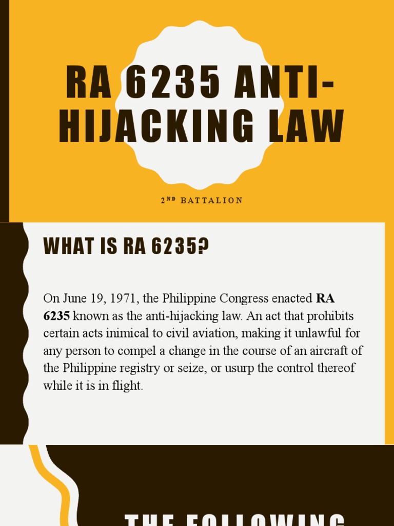 Anti-Hijacking Law | PDF