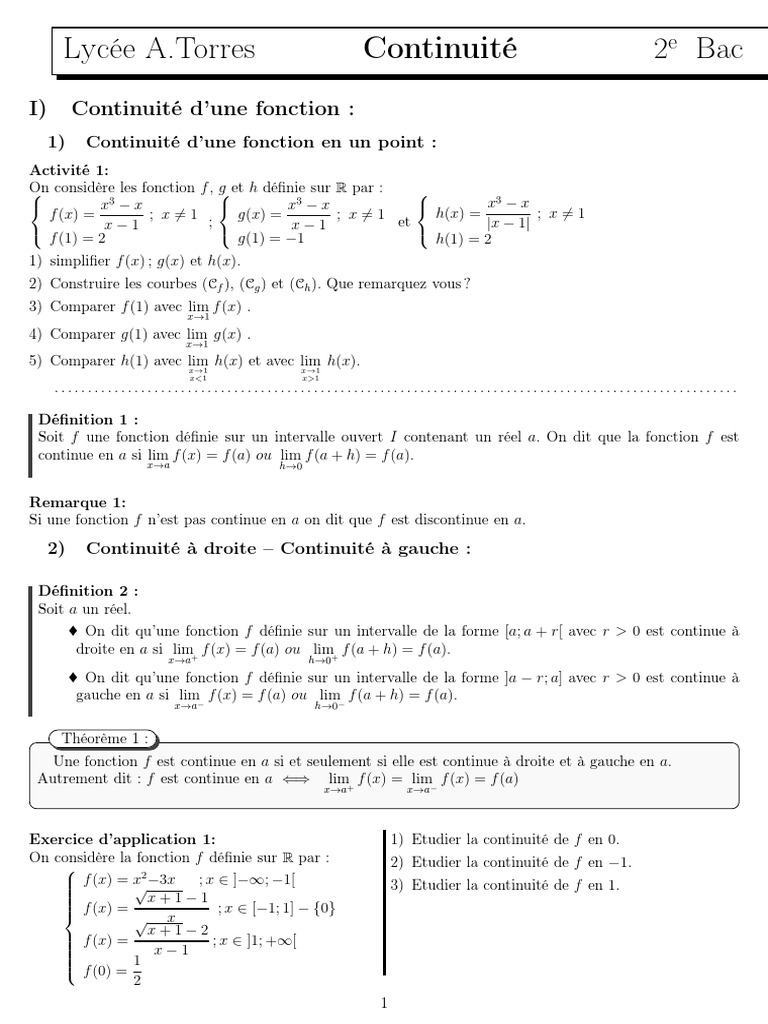 Continuité | PDF | Fonction monotone | Relations mathématiques