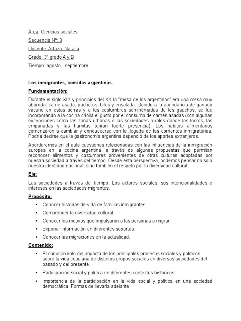 Secuencia N 3 - Inmigrantes | PDF | Inmigración | Sociedad