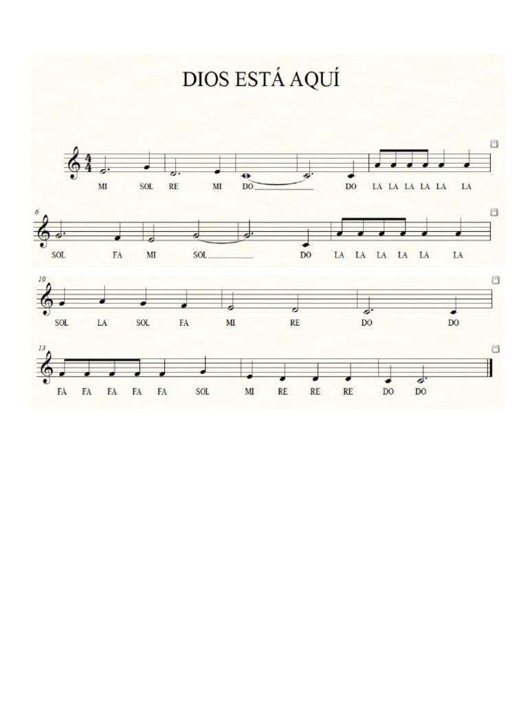 Dios Está Aquí - Flauta | PDF
