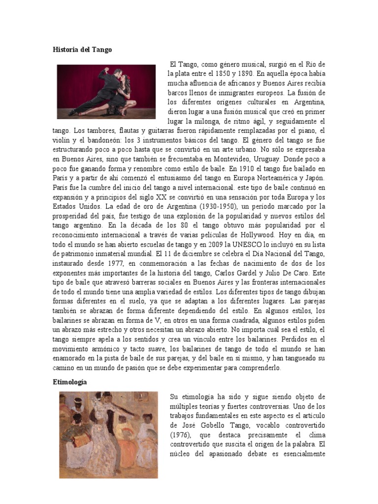 Historia Del Tango | PDF