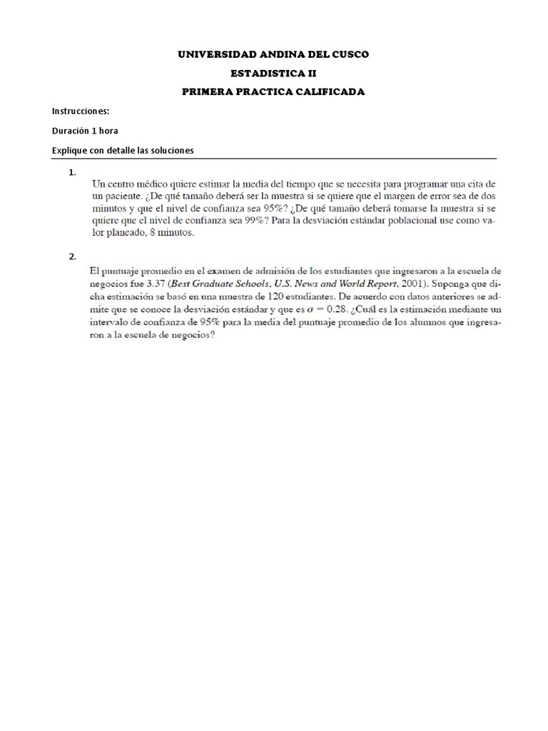 Primera Practica Calificada | PDF