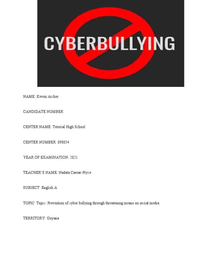 Preventing Cyberbullying Through Social Media Education | PDF ...