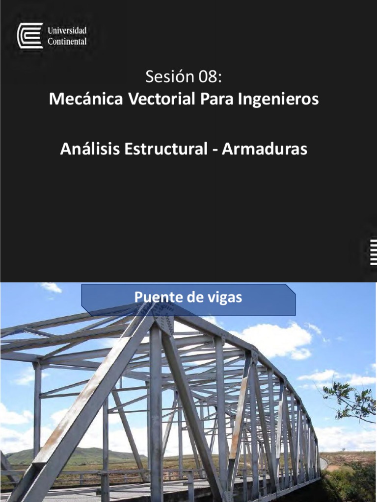 Análisis estructural y cálculo de fuerzas en elementos de armaduras ...