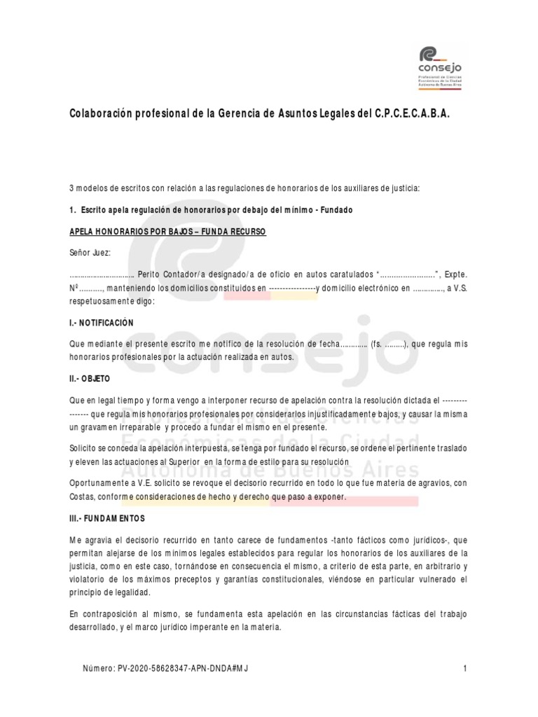 Modelo de Escritos Judiciales | PDF