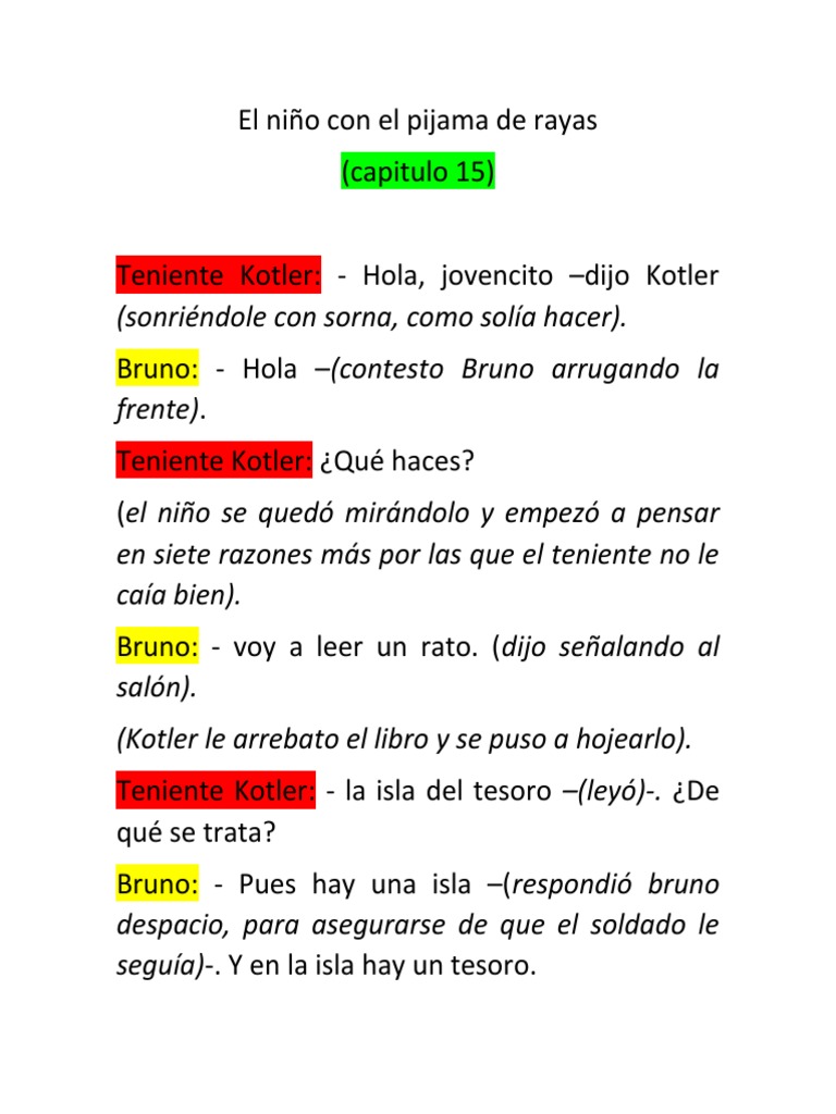 El Niño Con El Pijama de Rayas | PDF
