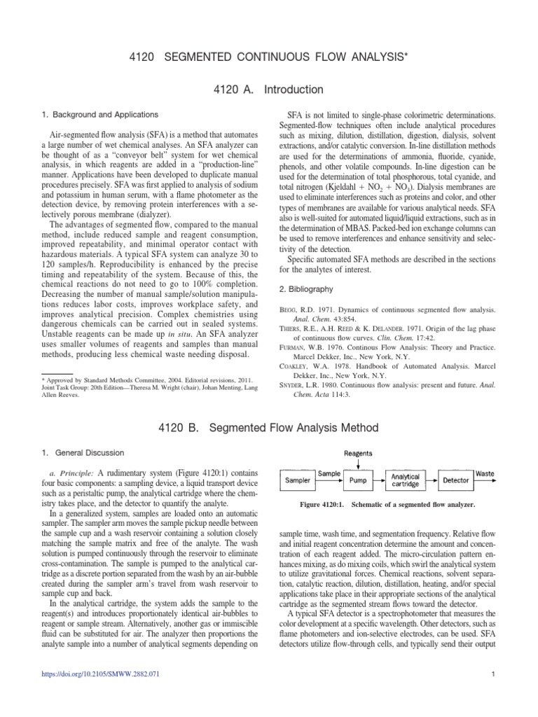 4120 Segmented Continuous Flow Analysis (Editorial Revisions, 2011 ...