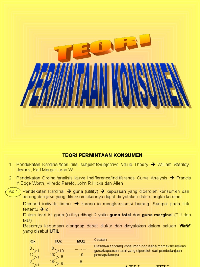 Teori Permintaan Konsumen | PDF
