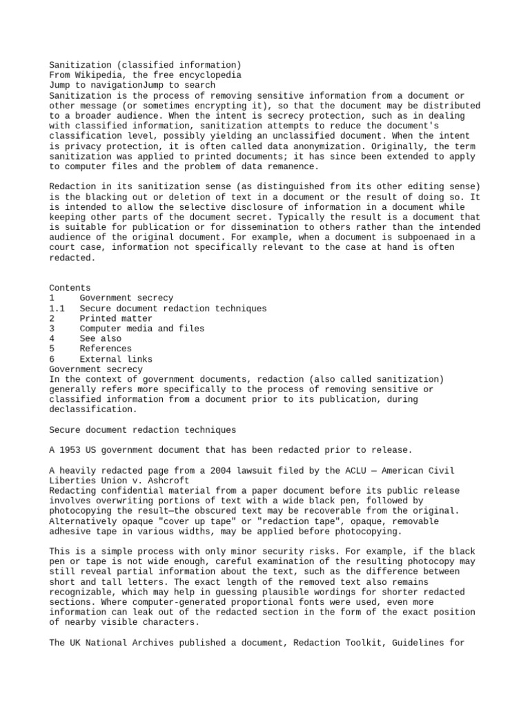 Sanitization | PDF | Sanitization (Classified Information) | Computing Sanitization | PDF | Sanitization (Classified Information) | Computing