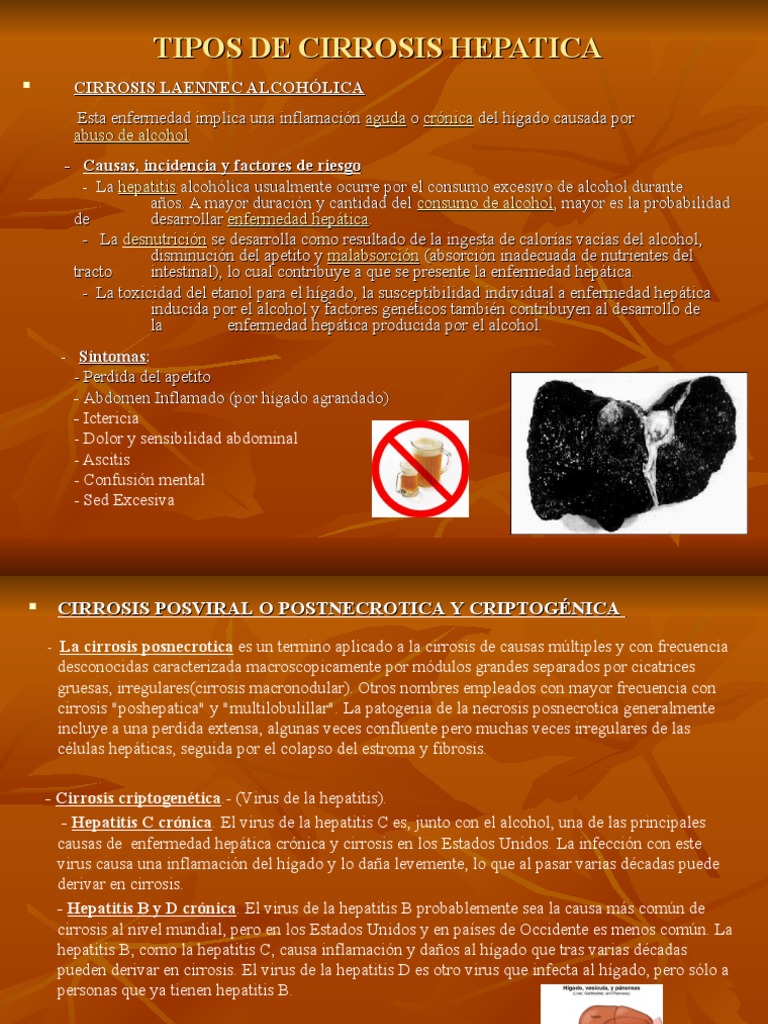 Tipos de Cirrosis Hepatica I | PDF