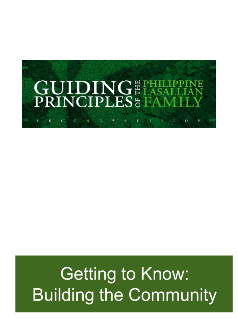 CL - Lasallian Guiding Principles | PDF