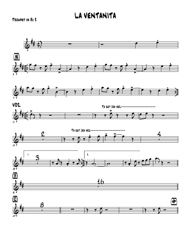 Finale 2009 - (LA VENTANITA - Trumpet in BB 2.mus) | PDF