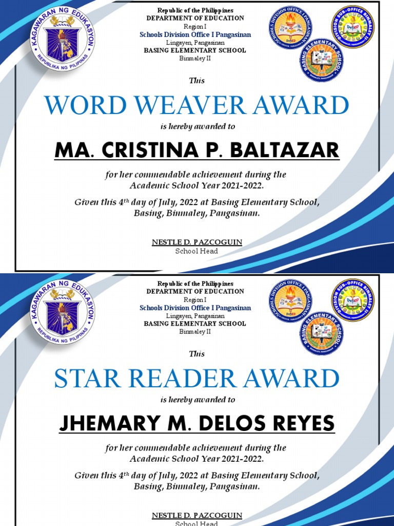 Kinder Awards | PDF