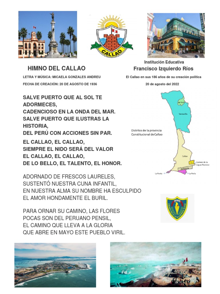 HIMNO AL CALLAO. Historia de Su Creación | PDF
