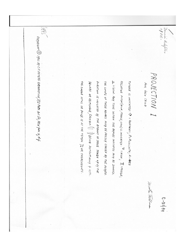 Feldman Projection | PDF