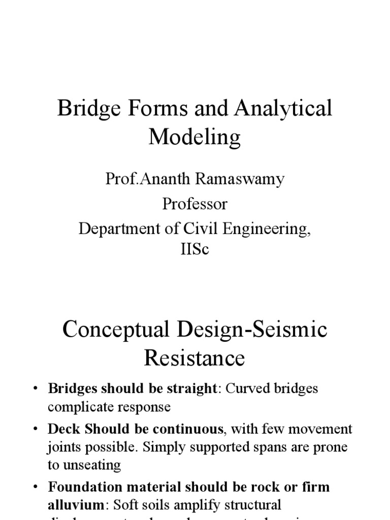 Bridge Modeling Aspects-AR6 | PDF | Continuum Mechanics | Solid Mechanics