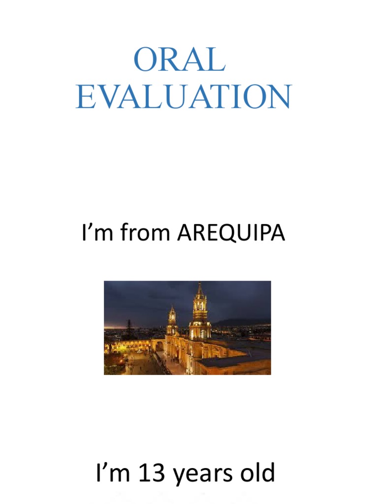 Oral Evaluation | PDF