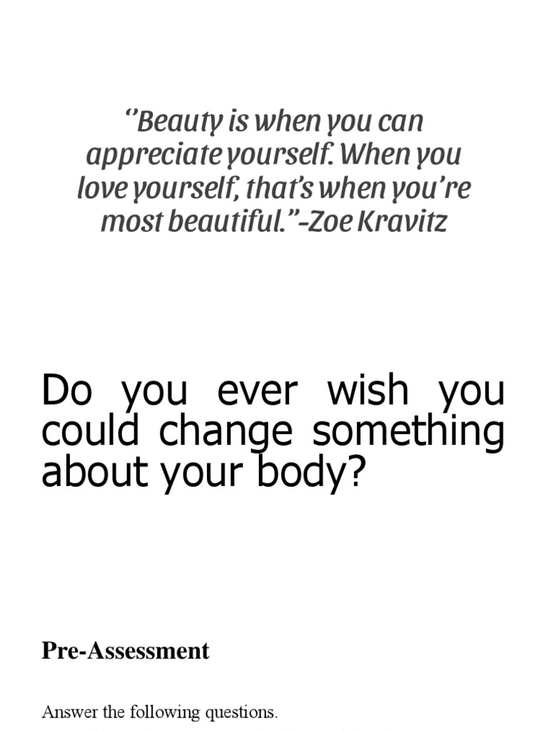 Physical Self | PDF | Body Image | Self Esteem