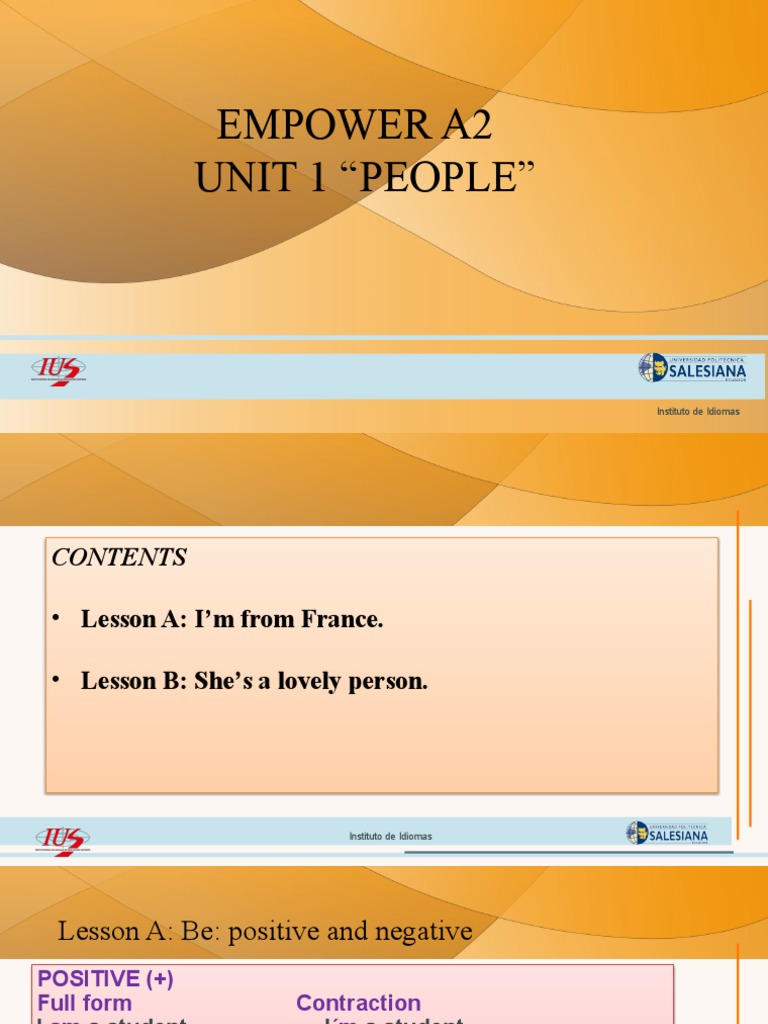 Empower A2. Grammar. Unidades 1, 2 | PDF | Language Mechanics | Cognition
