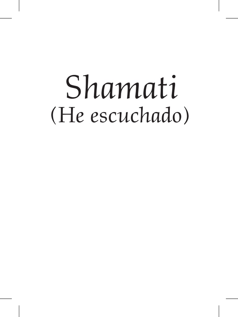SHAMATI | PDF | Dios | Mitzvá