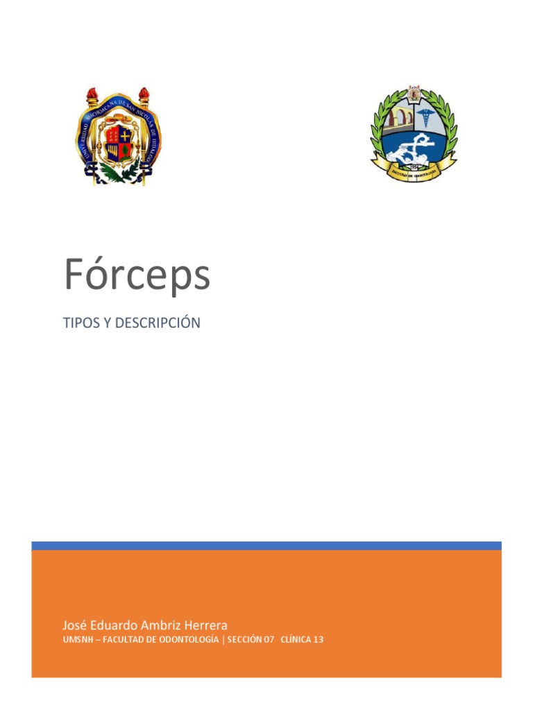 Tipos y descripción de fórceps odontológicos | PDF